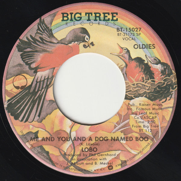 Lobo : Me And You And A Dog Named Boo / She Didn't Do Magic (Vinyl, VG+ ...