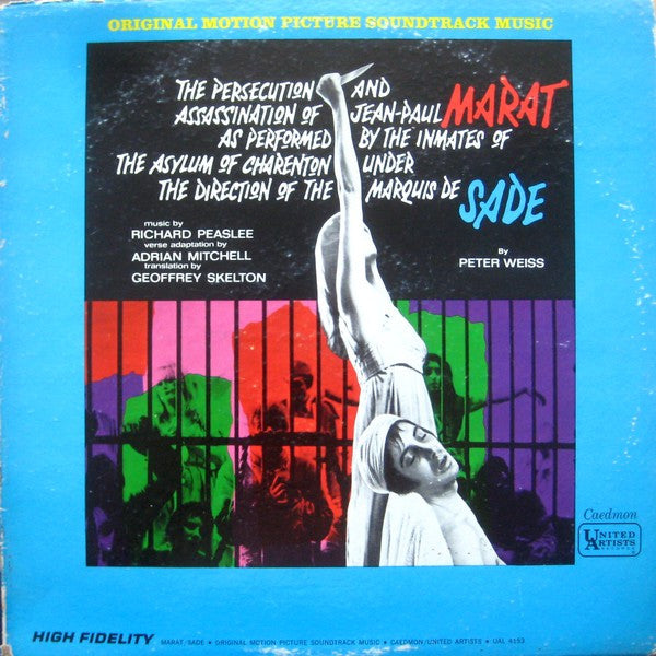 Richard Peaslee : Marat / Sade - Original Motion Picture Soundtrack ...