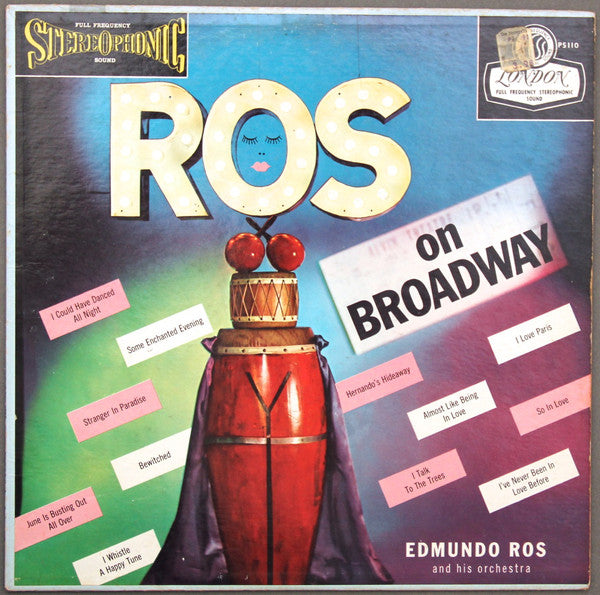Edmundo Ros And His Orchestra* : Ros On Broadway (VG+) – Square Cat Vinyl